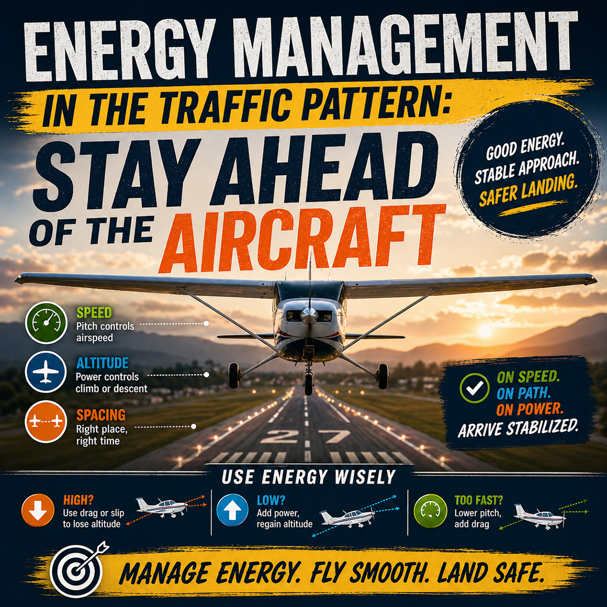 Energy Management in the Traffic Pattern | Speed vs Altitude Control ...