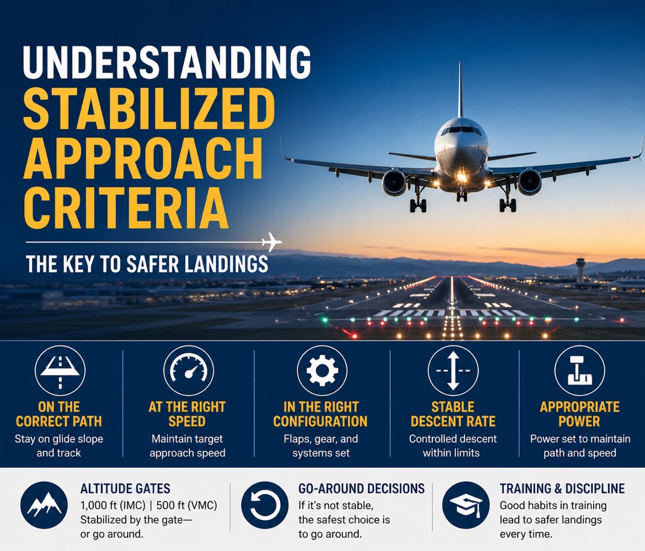 Stabilized Approach Criteria: How to Fly Safer Landings